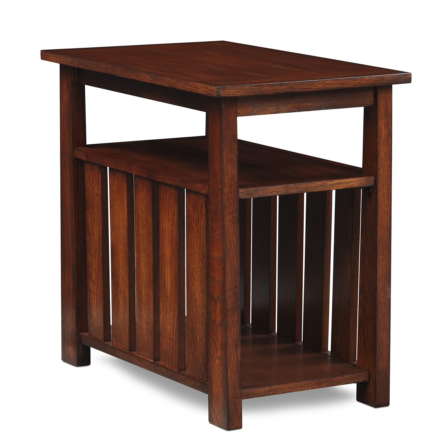 Tribute Chairside Table - Cherry | Value City Furniture