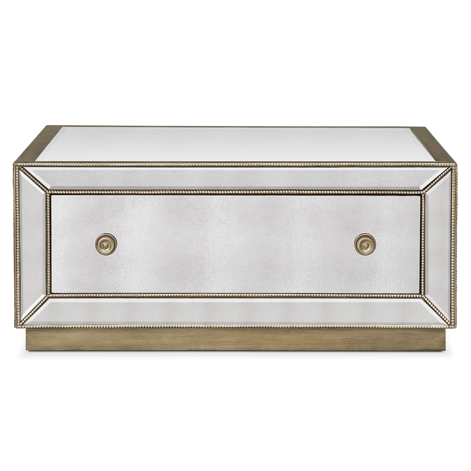 Reflection Cocktail Table - Antiqued Mirror | Value City Furniture