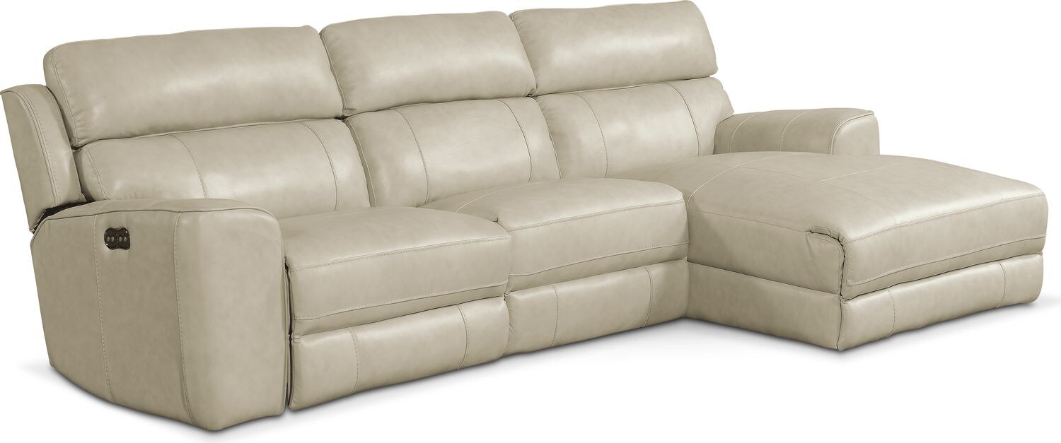 Newport 3-Piece Power Reclining Sectional with Right-Facing Chaise ...